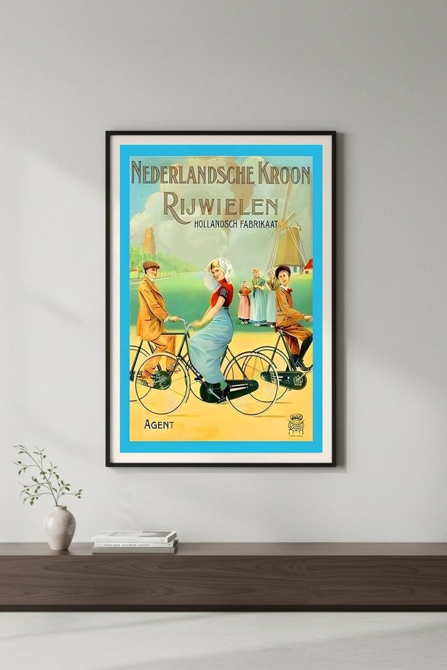 🇳🇱 Dutch Cycle Poster (1930s) - 24x36” - Hi-Res💎 Print - 200 GSM Paper🗞 ...