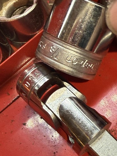 Vtg. Snap On Tools KRA-281 Steel Case 3/8" Socket Set Breaker Ratchet ...