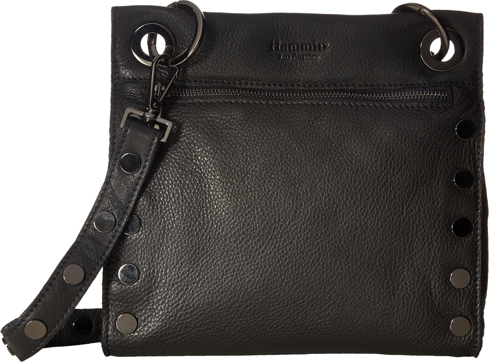 Hammitt Tony Medium Crossbody Bag - Black/Gunmetal for sale online | eBay