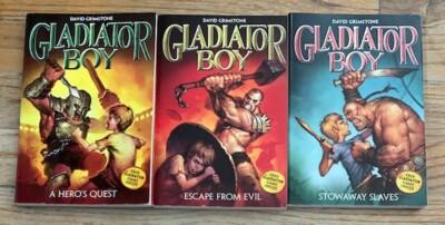 LOT of 3 Gladiator Boy David Grimstone Children's Chapter Book 1-3 Hero ...