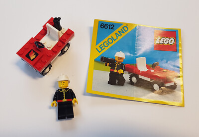 LEGO Legoland 6612 Feuerwehr Auto klein ALT vollständig mit ...