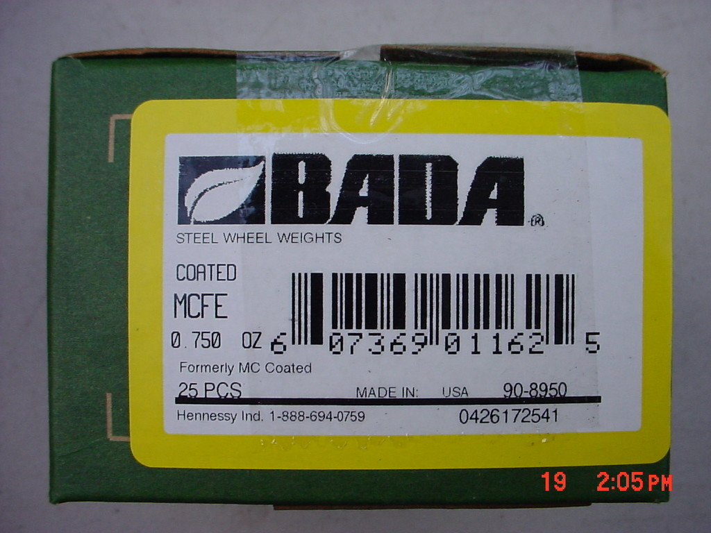 (Qty 100 pcs) Bada Steel Wheel Weights 0.75 oz | eBay