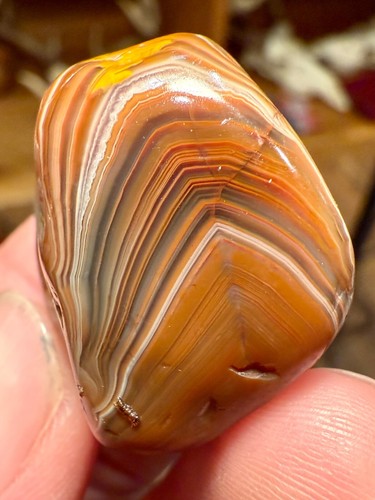 .9oz LAKE SUPERIOR AGATE COLORFUL BANDED FACE POLISHED | eBay