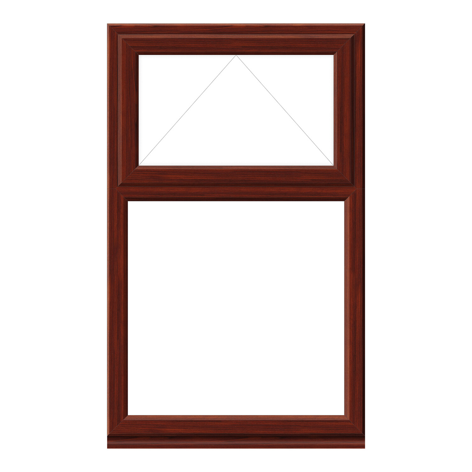 PVC Double Glazed Window Glass & Frame A Rated Top Hung Over Fixed ...