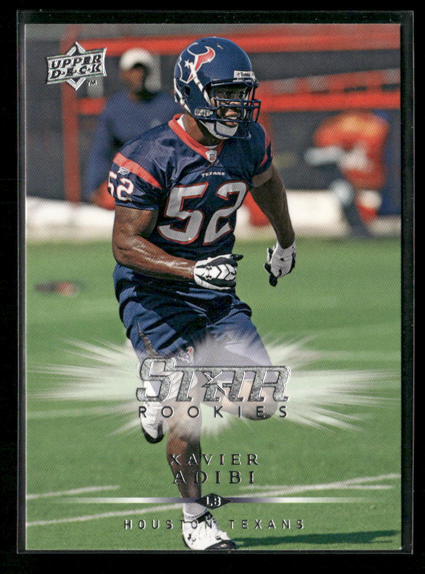 Xavier Adibi 2008 Upper Deck #299 Rookie | eBay