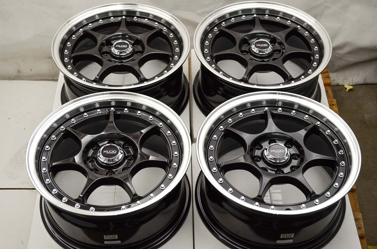 15x7 Black Wheels Rims 4 Lug Honda Accord Civic Fit Cobalt Hyundai ...