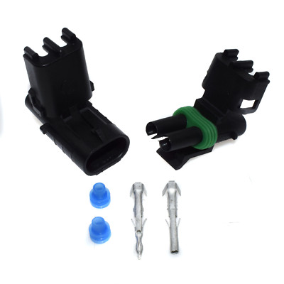 New 2 Way / Pin Male & Female Sealed Connector Kit 12015792, 12010973 ...