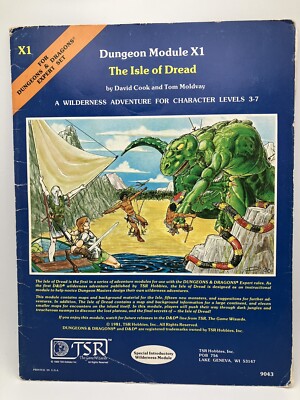 Dungeons & Dragons Module X1 The Isle of Dread D&D Expert TSR | eBay
