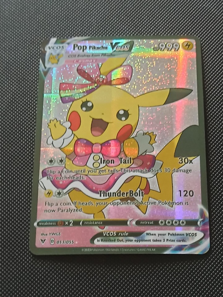 PIKACHU POKEMON POP COSPLAY CARTE CARD NEW HOLO PRISM COLLECTION ...