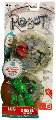 Rare Mattel Robots Movie 2004 Lug and Diesel Mix N Match Figurines ...