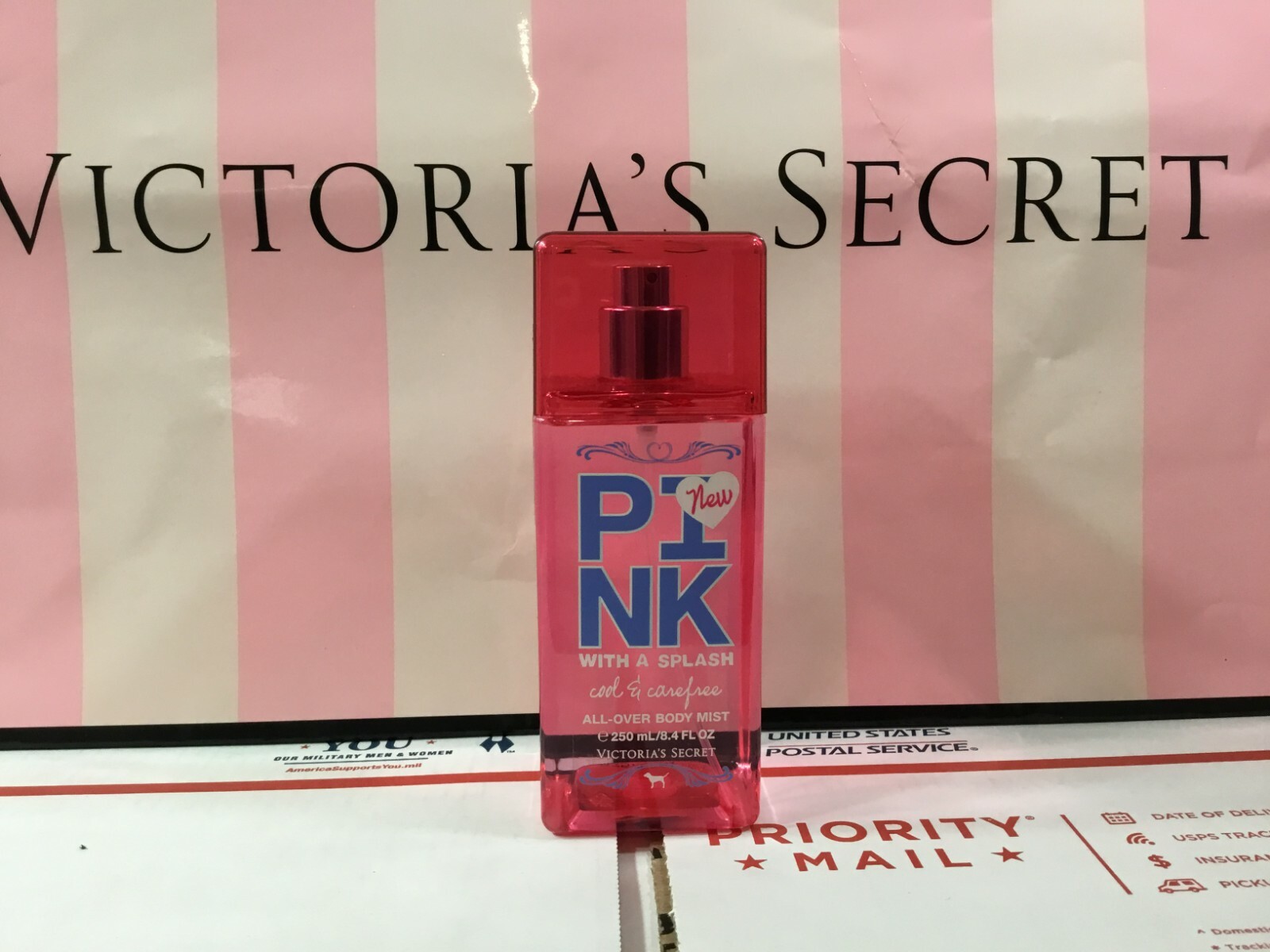 VICTORIA'S SECRET PINK WITH A SPLASH ALL OVER BODY MIST SPRAY FULL SIZE ...