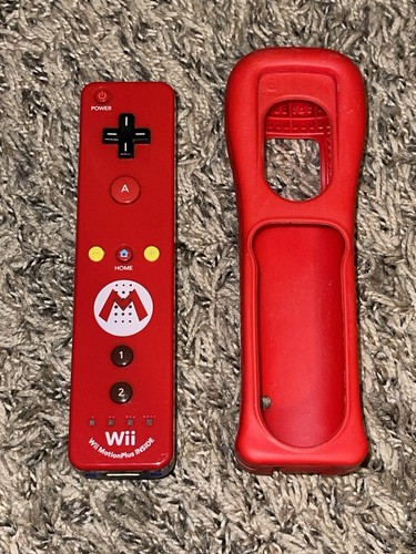 Nintendo Wii Remote Plus Mario Edition MotionPlus Controller Red Blue ...