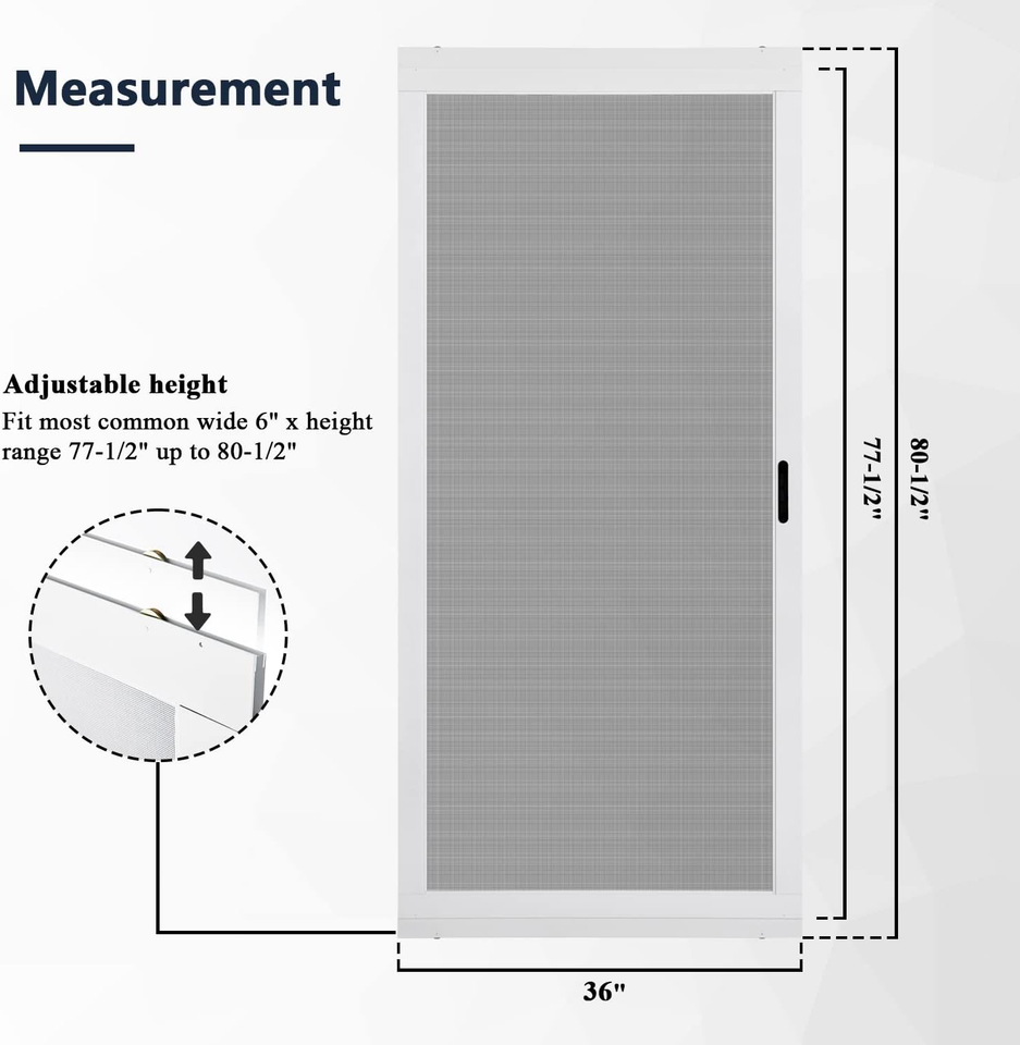 K.D. Standard Galv Steel plus Aluminum Frame Sliding Screen Door Kit ...