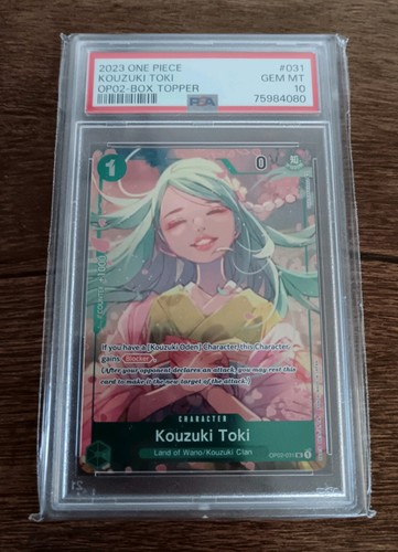 OP02-031 Kouzuki Toki Box Topper One Piece Card Game PSA 10 GEM MINT ...
