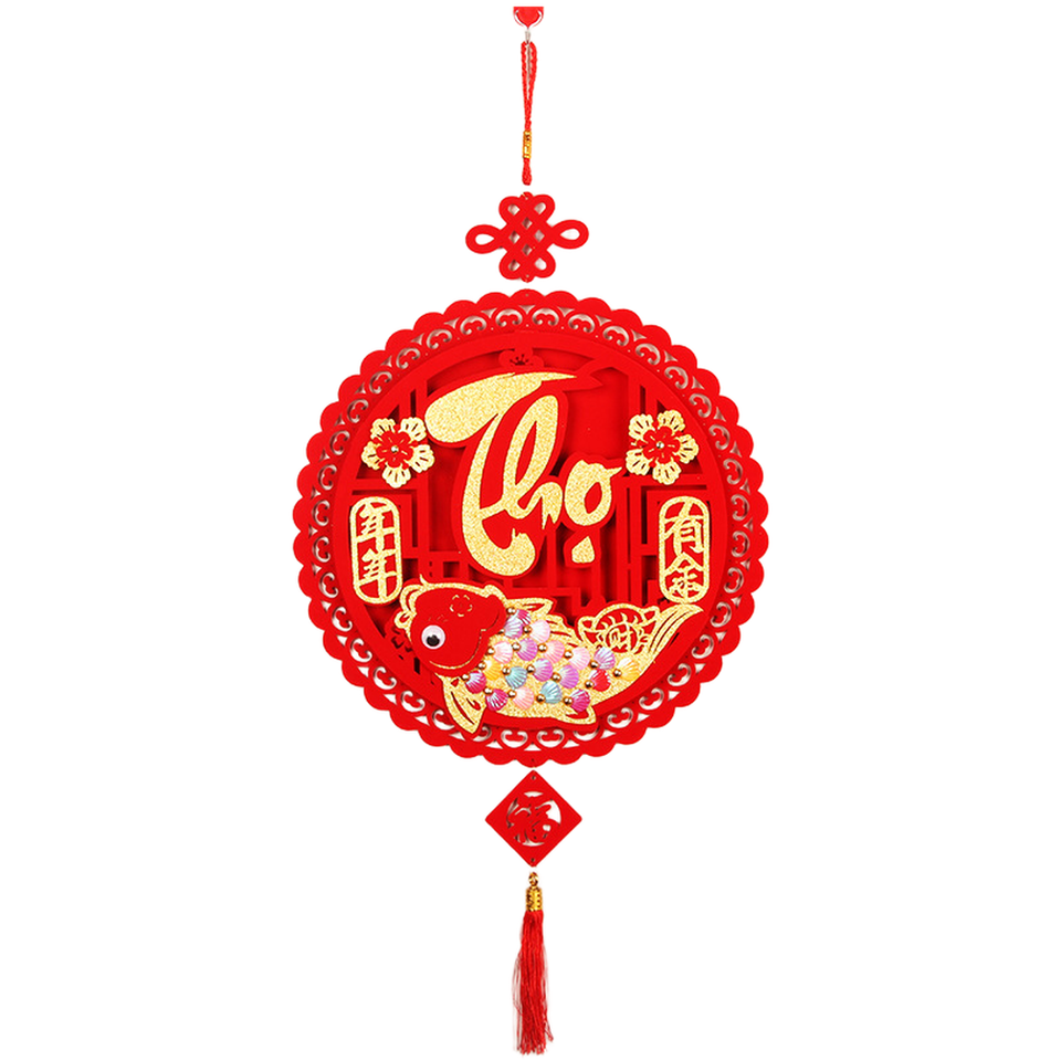 Flannel Fu Character Decor for Vietnamese New Year and Spring Festival ...