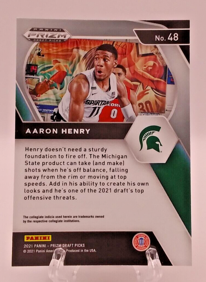 2021 Panini Prizm Draft Picks Aaron Henry #48 RC MSU | eBay