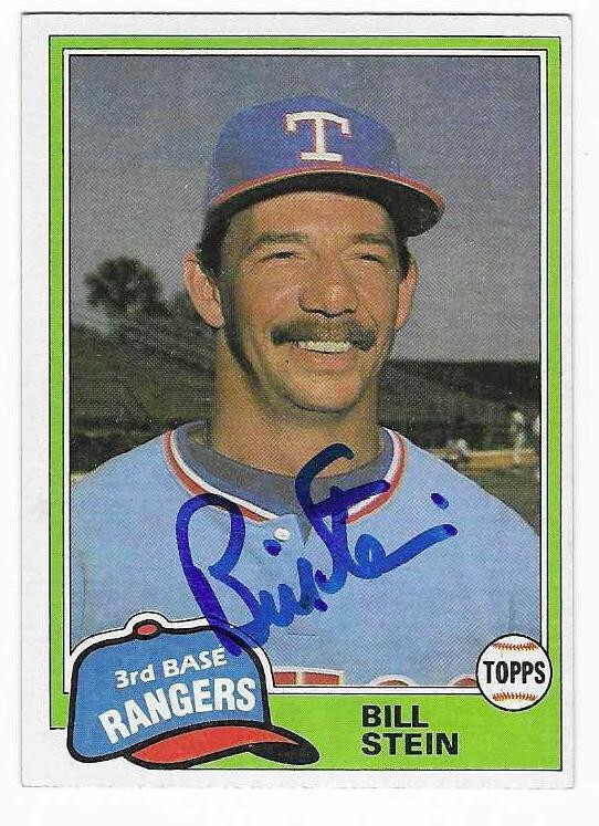 BILL STEIN 1981 TOPPS TRADED AUTOGRAPHED SIGNED # 836 TEXAS RANGERS | eBay
