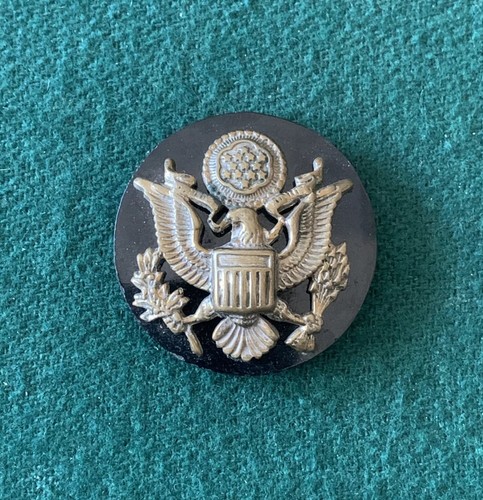 US Army Officer Eagle Hat Cap Badge Pin Screwback w/ Black Back ...