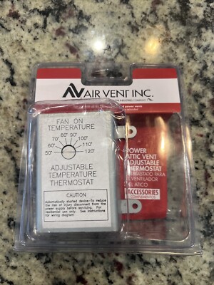 AIR VENT 58033 ADJUSTABLE TEMPERATURE THERMOSTAT attic fan TCTLTODM ...