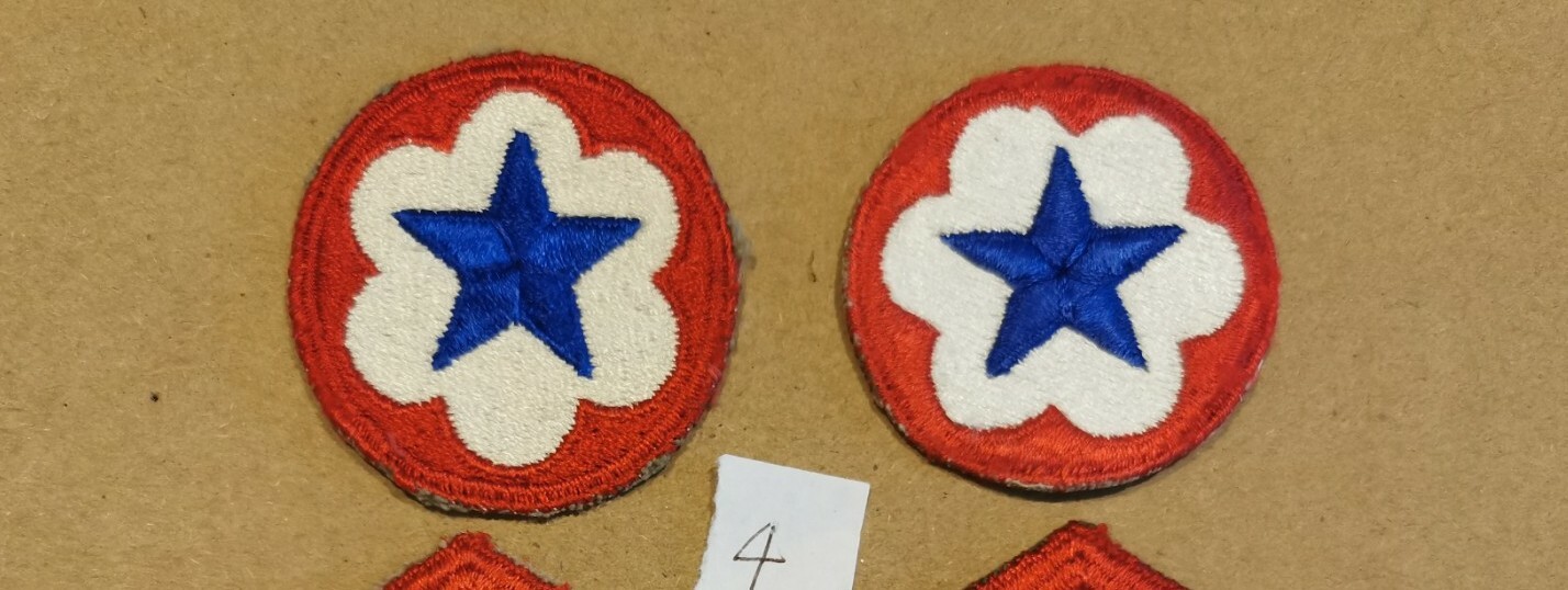 WWII US Army Service Forces (ASF) Shoulder Insignia patch Green Back ...