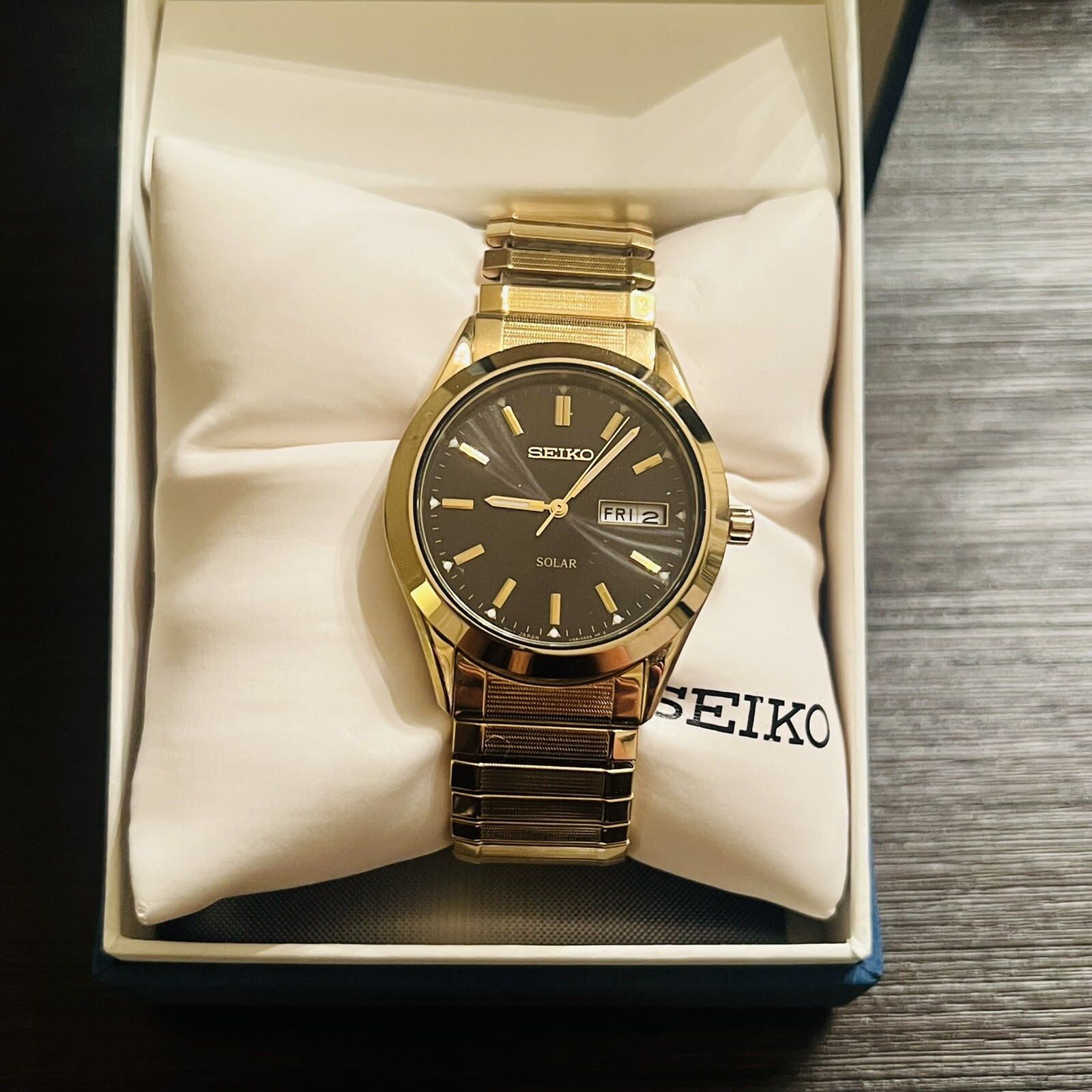 [RARE]SEIKO CORE MENS SOLAR POWERED WRIST WATCH GOLD-… - Gem