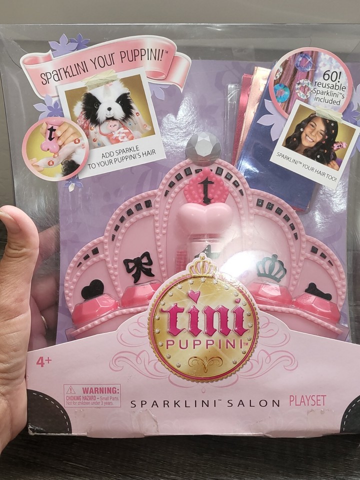 NEW TINI PUPPINI SPARKLINI SALON PLAYSET BEDAZZLE YOUR PUPPINI OR YOUR ...