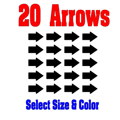 20 Each Directional Arrows - Vinyl Decals - Made from Outdoor Vinyl ...