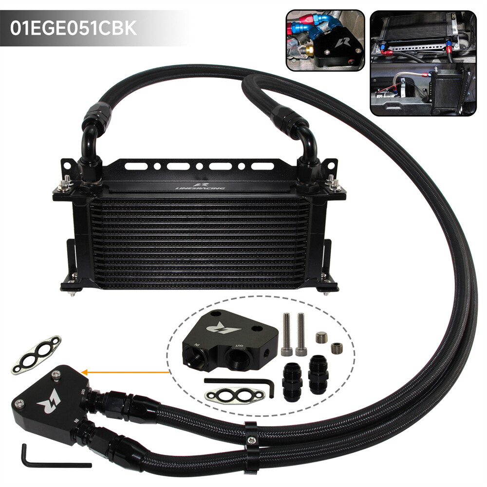 16 Row Engine Oil Cooler Kit For LS1 LS2 LS3 LS6 LS7 LS9 Corvette C5 C6 ...