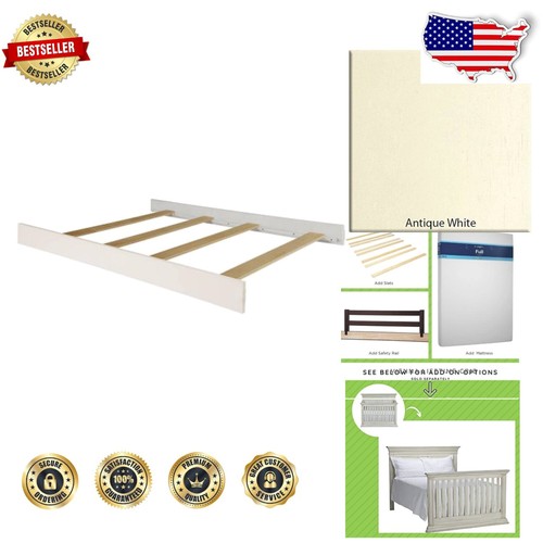 Durable Full-Size Bed Rails Conversion Kit in Antique White for Baby ...