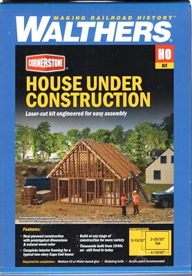HO Scale Walthers Cornerstone 933-4157 House Under Construction ...