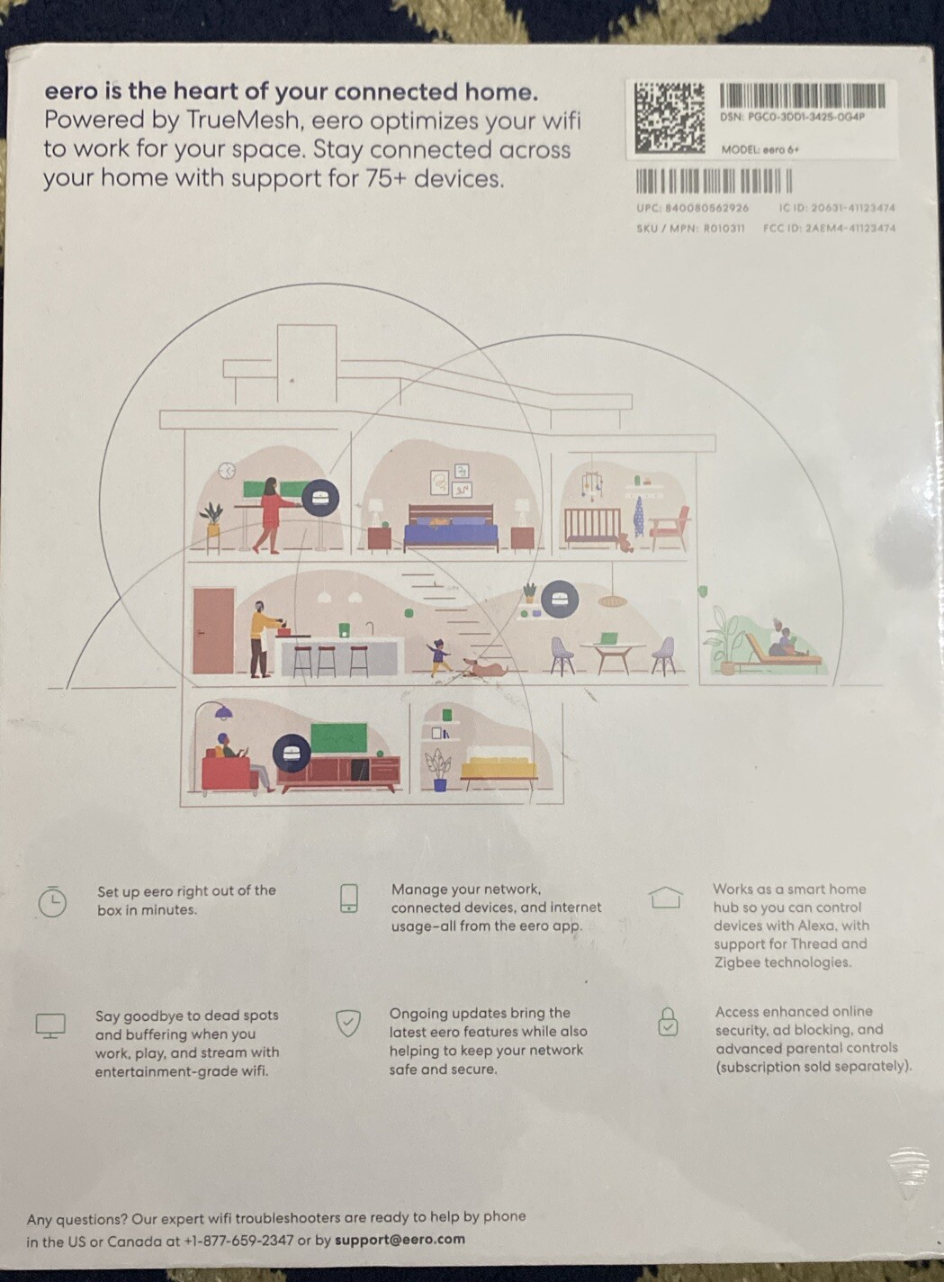 eero 6+ Dual Band AX3000 Wi-Fi 6 Router Mesh System - White (3-Pack ...