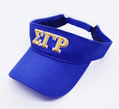 SGRHO, Sigma Gamma Rho, Embroidered Visor with Letters | eBay