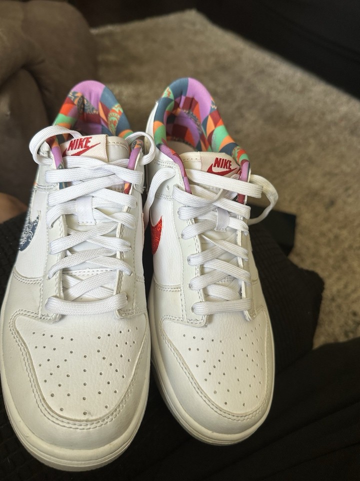 Nike Dunk Low White Multi-Color Paisley (GS) FN8913-141 Size 6.5Y ...