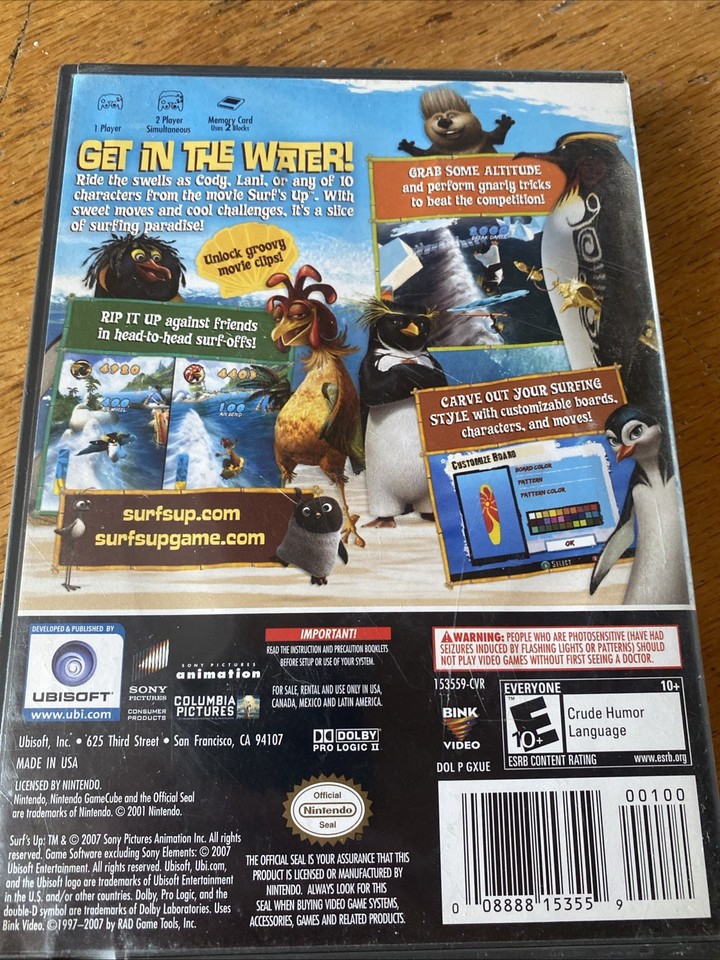 Surf's Up (Nintendo GameCube, 2007) Case And Manual Only | eBay