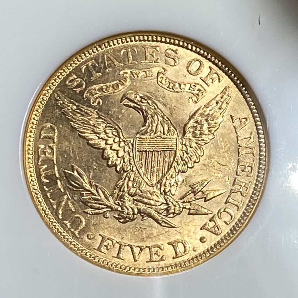 UNCIRCULATED 1900 $5 Gold Liberty Half Eagle NGC MS60 Great Luster AMWK ...