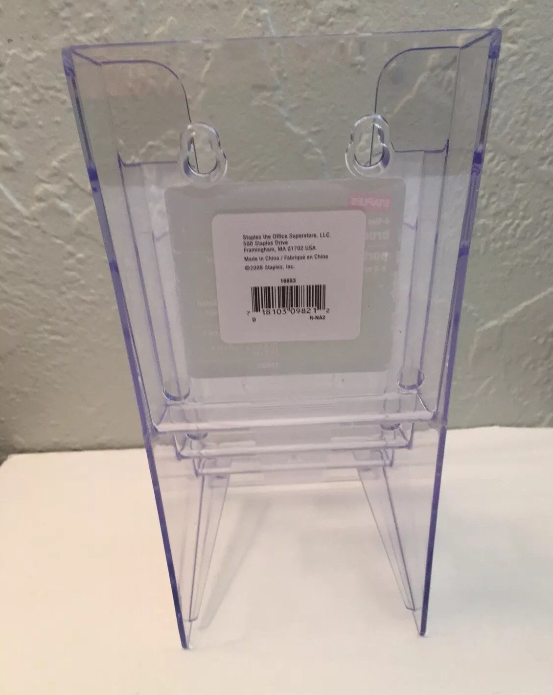 NEW FOUR TIER FOUR POCKET TRIFOLD BROCHURE HOLDER Staples Wall or Desk ...