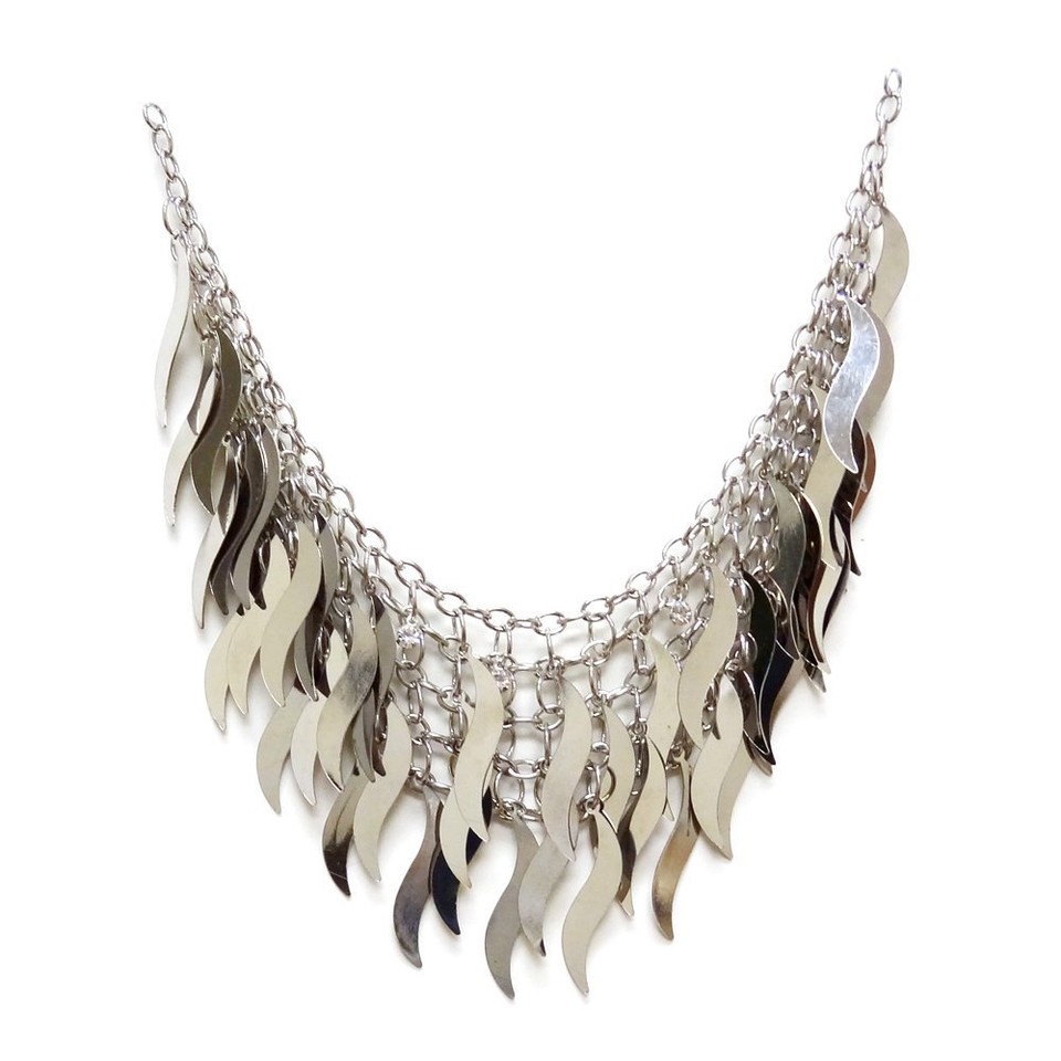 Fiona 5-in-1 Necklace Delicate Metal Wacy Leaves Bottom Strand By ...