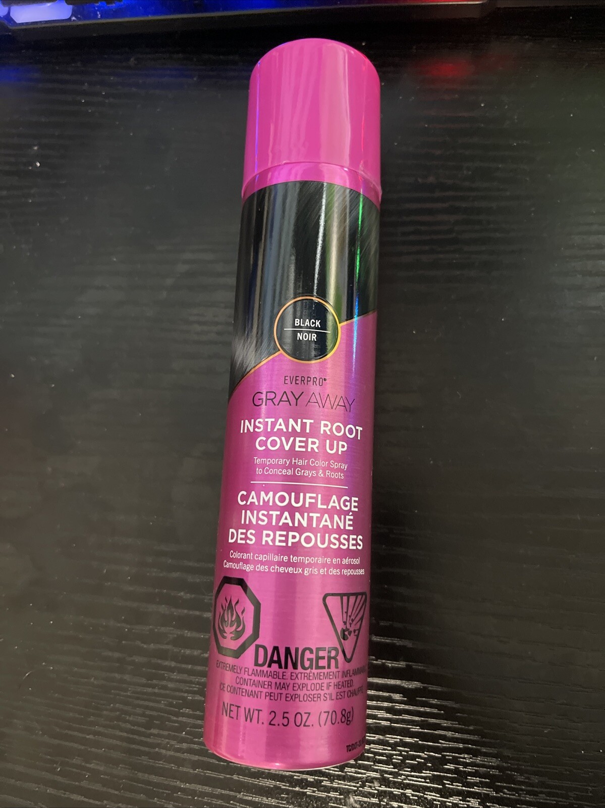 EVERPRO Gray Away Instant Root Cover Up Spray 2.5oz - Black | eBay