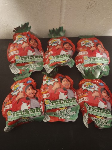 LOT of 6 Ryan's World Island Adventures Mystery Micro Figure 2 Pack | eBay