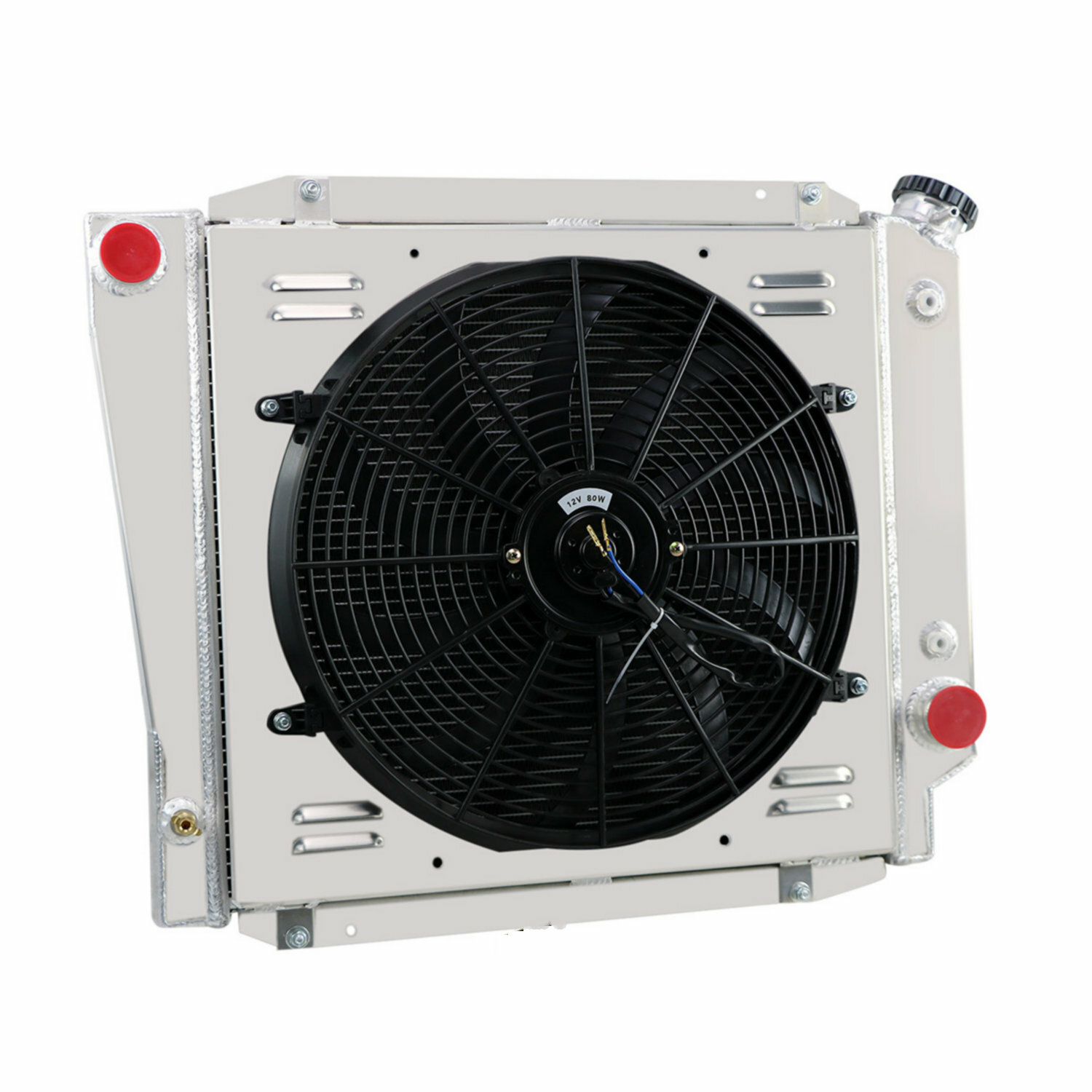 For 1966-1977 Ford Early Bronco 5.0L V8 3-Row Aluminum Radiator Shroud ...