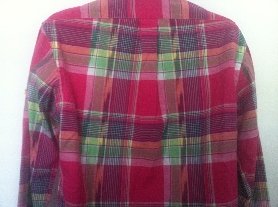 Polo Ralph Lauren Shirt Ikat Dyed Roll Tab Custom Fit Front Pockets LS ...