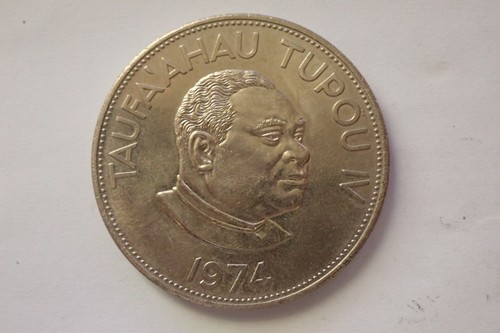 1974 TONGA NICKEL 2 PA'ANGA COIN EXCELLENT CONDITION TAUFA'AHAU TOPOU ...