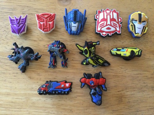 Transformers Optimus Bumble Bee Megatron AUTHENTIC JIBBITZ SHOE CHARM ...