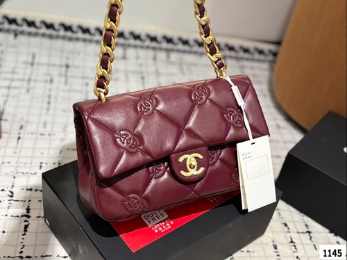 Chanel Full Leather Embossed Logo Shoulder Bag | eBay