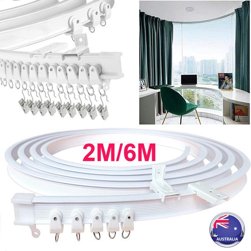 Caravan Bendable Curtain Track Window Ceiling Straight Slide Rod Rail ...