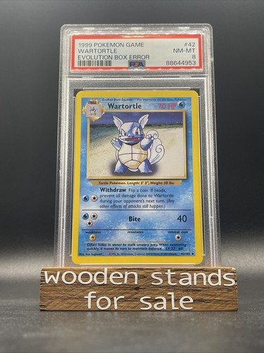 1999 Pokemon Base Set ENGLISH Unlimited Evolution Box Error Wartortle ...