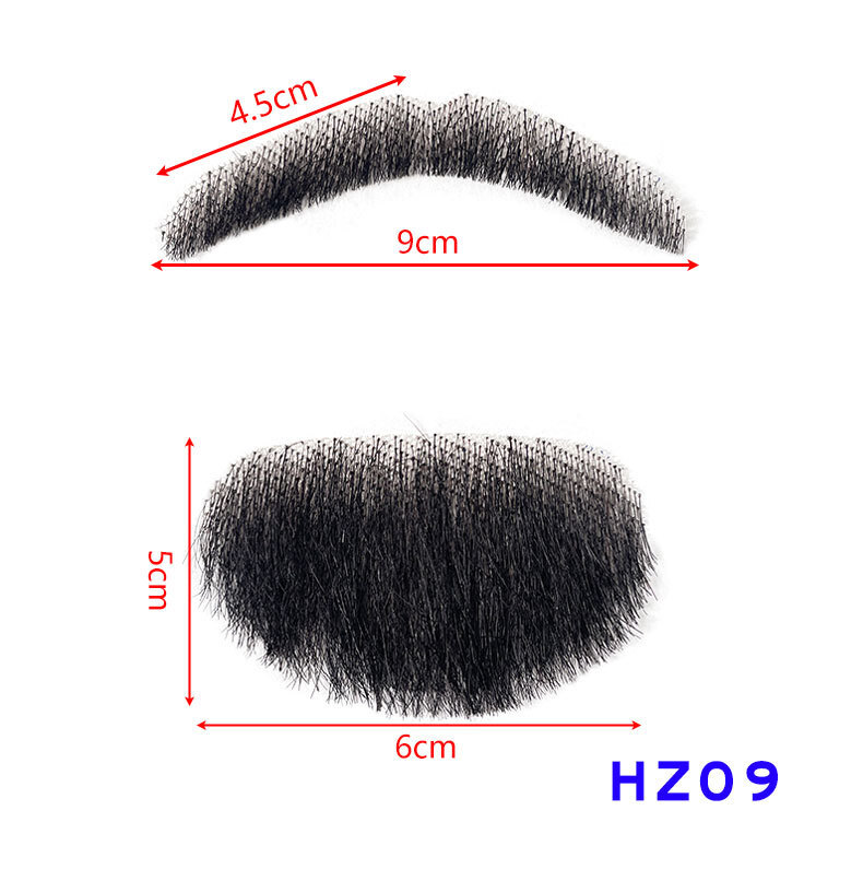 Seamless Lace Mustache Hand Made Human Hair Mustache Beard for Men ...