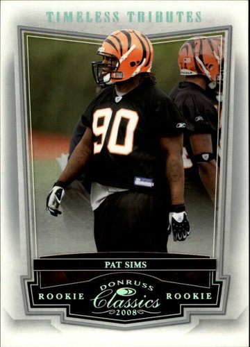 2008 Donruss Classics Timeless Tributes Silver Football Card #159 Pat ...