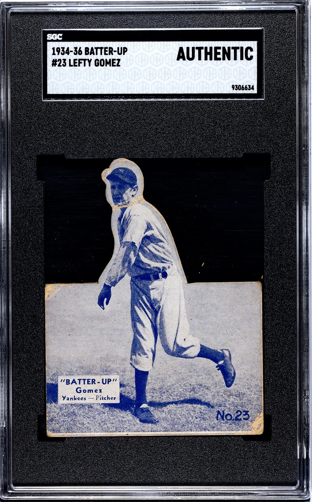 1934 Batter Up #23 Lefty Gomez SGC Authentic New York Yankees HOF Card ...