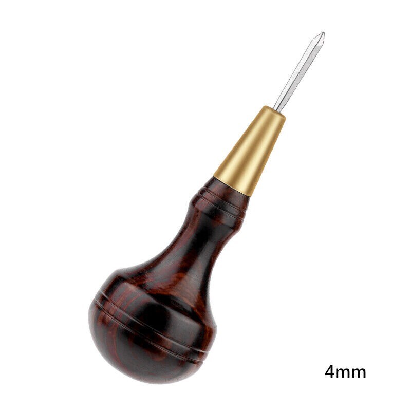 Quality Leather Stitching Awl Diamond Shape Ebony Sandalwood & Brass ...